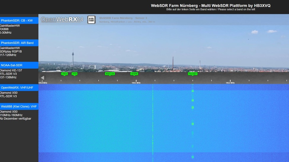 nuernberg.web-sdr.ch - WebSDR Farm Nürnberg